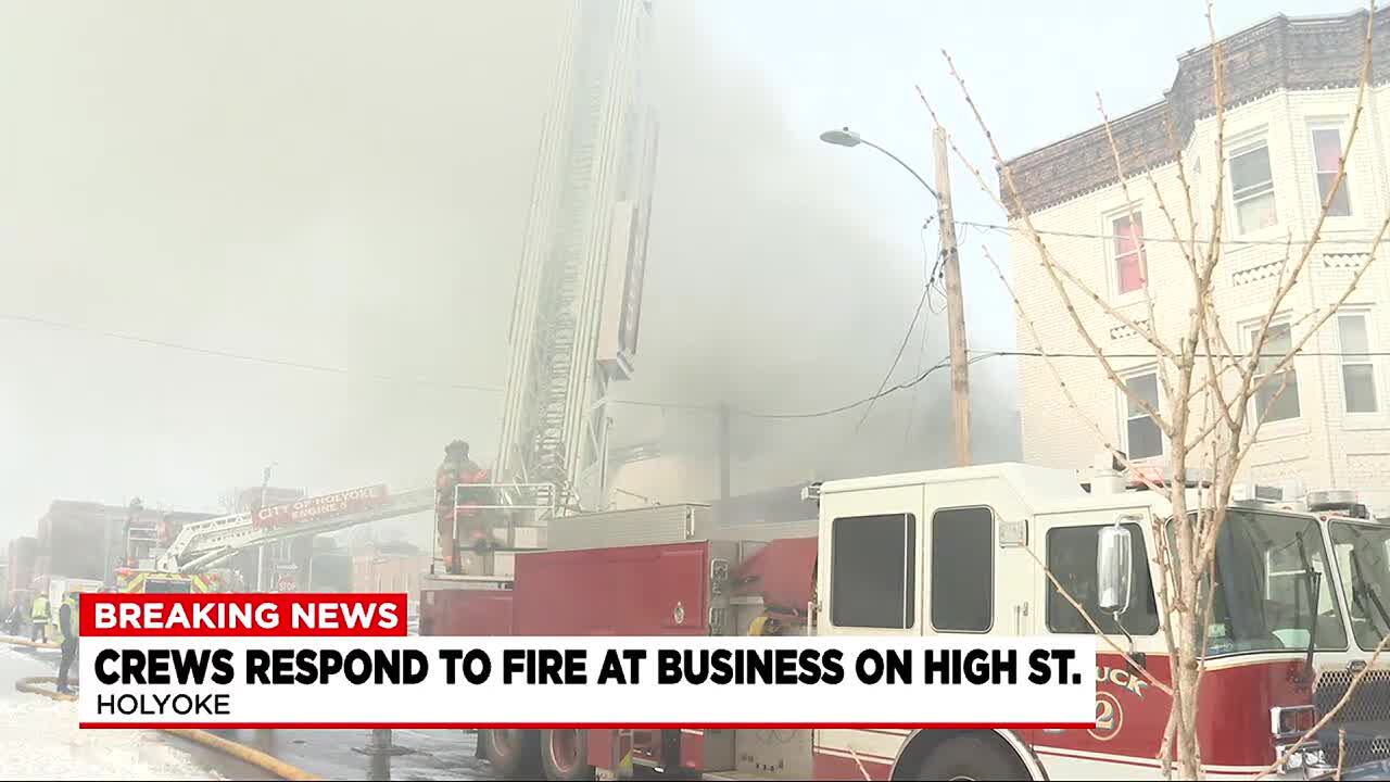 Crews battle downtown Holyoke fire