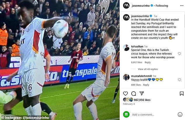 Jose Mourinho aims sarcastic jibe at Mauro Icardi as Fenerbahce boss ...