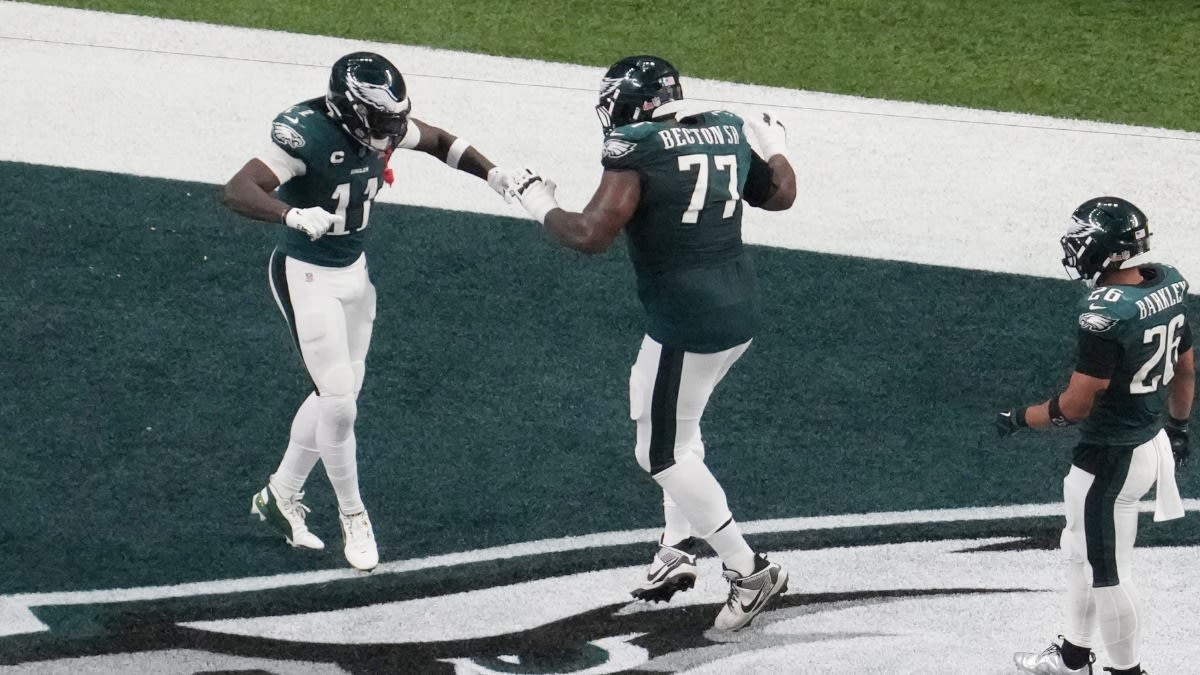 AJ Brown’s Super Bowl touchdown celebration was inspired by Jameis Winston