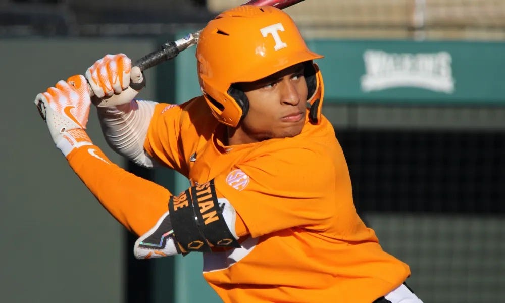 Christian Moore ranked as top 2025 prospect for Angels