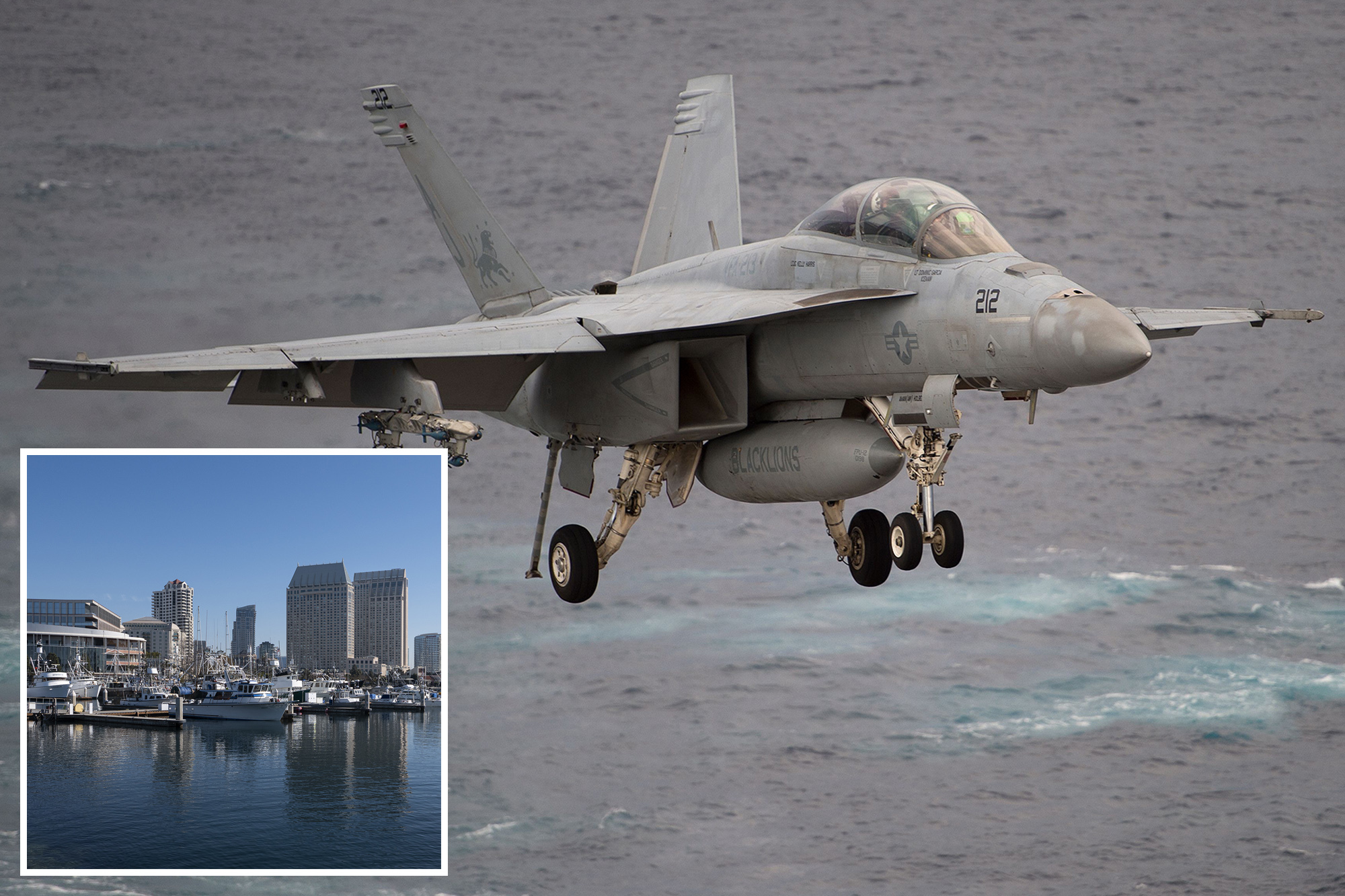 EA-18G Growler military fighter jet crashes into San Diego Bay, pilots ...