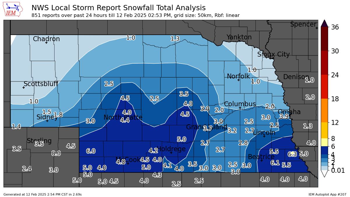 Snowfall Totals: Snow blankets Nebraska — see reports here