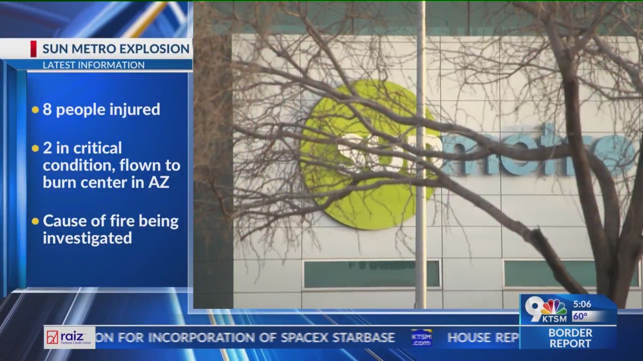 8 people injured, 2 in critical condition after Sun Metro fire