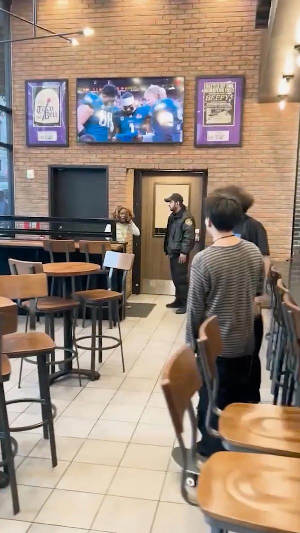 Taco Bell security guard brutally slaps female customer, wild video shows