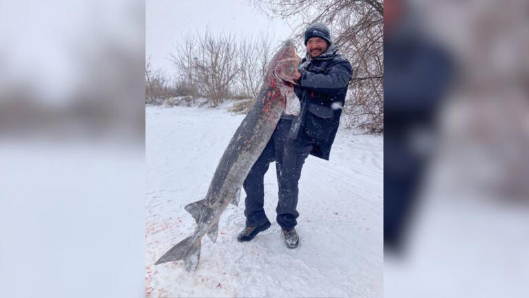 Two sturgeon 100+ pounds speared during another slow day in Wisconsin
