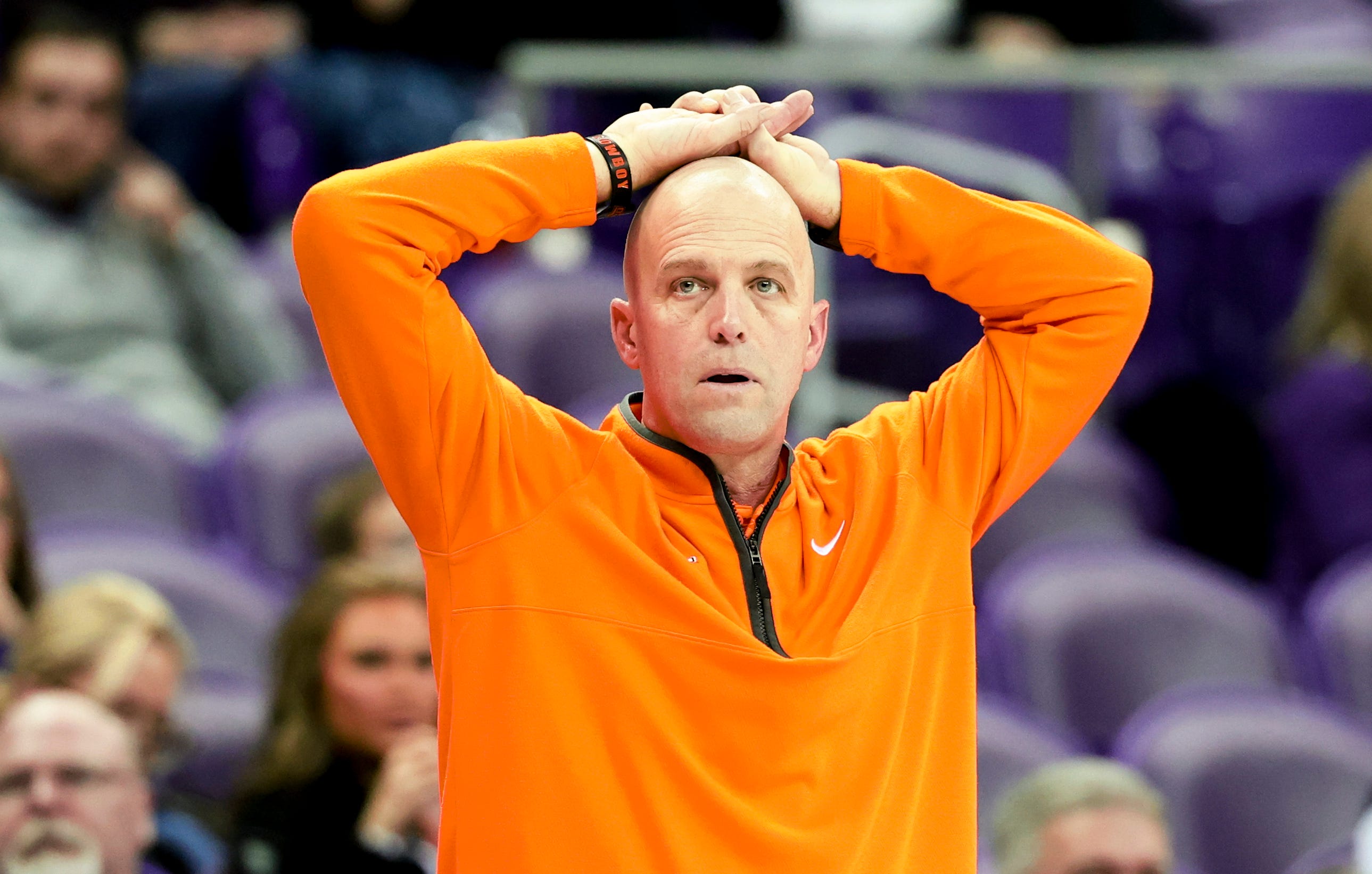 Steve Lutz, Oklahoma State basketball arrive at Big 12 Tournament ...