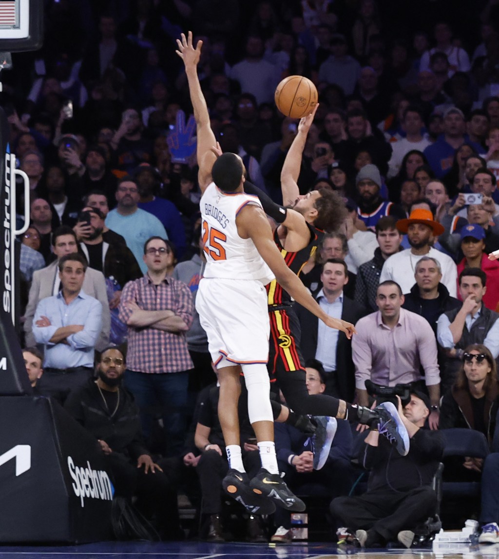 Mikal Bridges block on Trae Young in closing seconds secures Knicks’ win