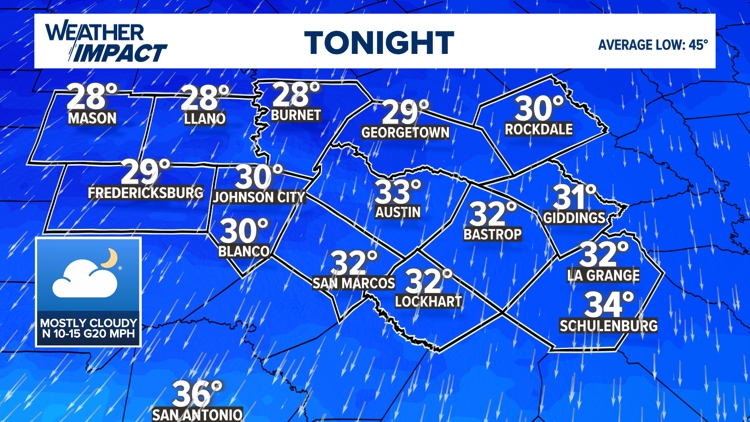 Another surge of cold air brings a widespread freeze Thursday morning