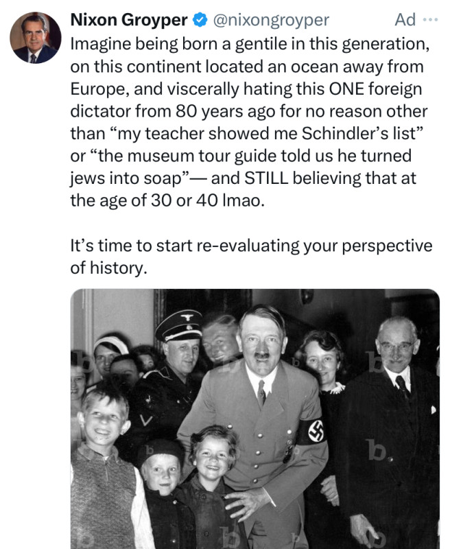 Pro-Hitler Ad Runs on Elon Musk’s X Amid His Growing Ties to Trump