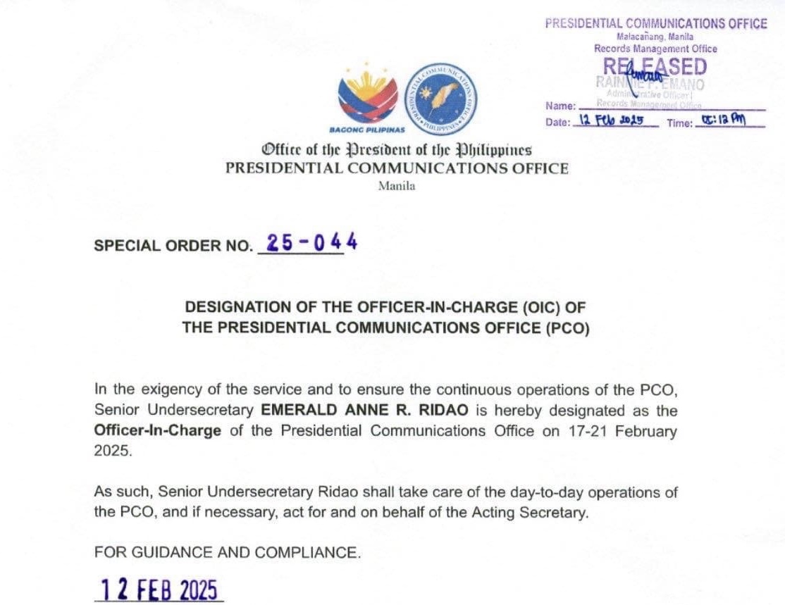 PCO chief Cesar Chavez to go on leave