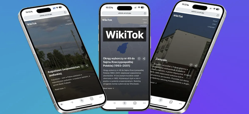 靠 AI 90 分钟做出来的 WikiTok，维基百科+抖音会让我知识成瘾吗？