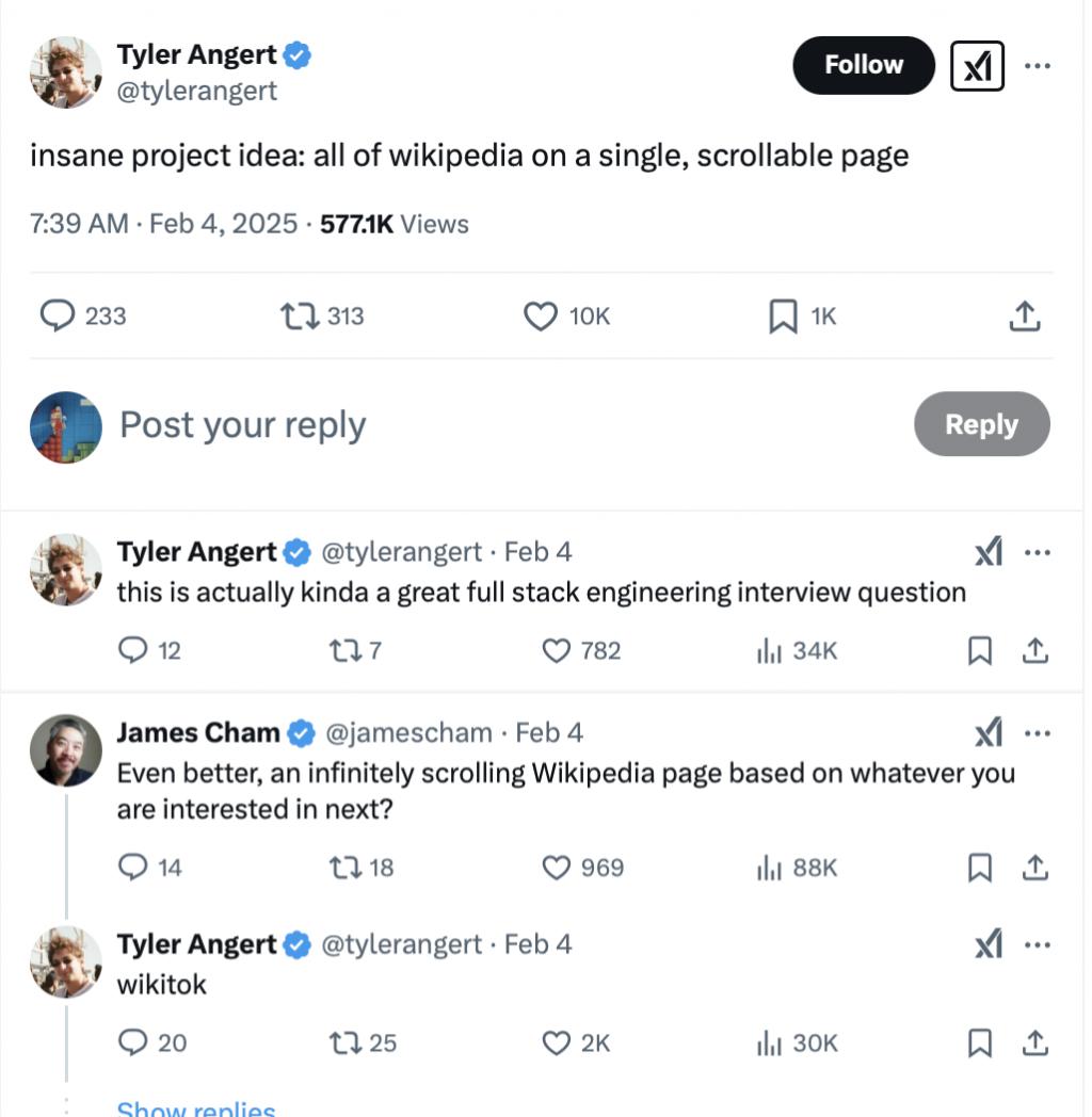 靠 AI 90 分钟做出来的 WikiTok，维基百科+抖音会让我知识成瘾吗？