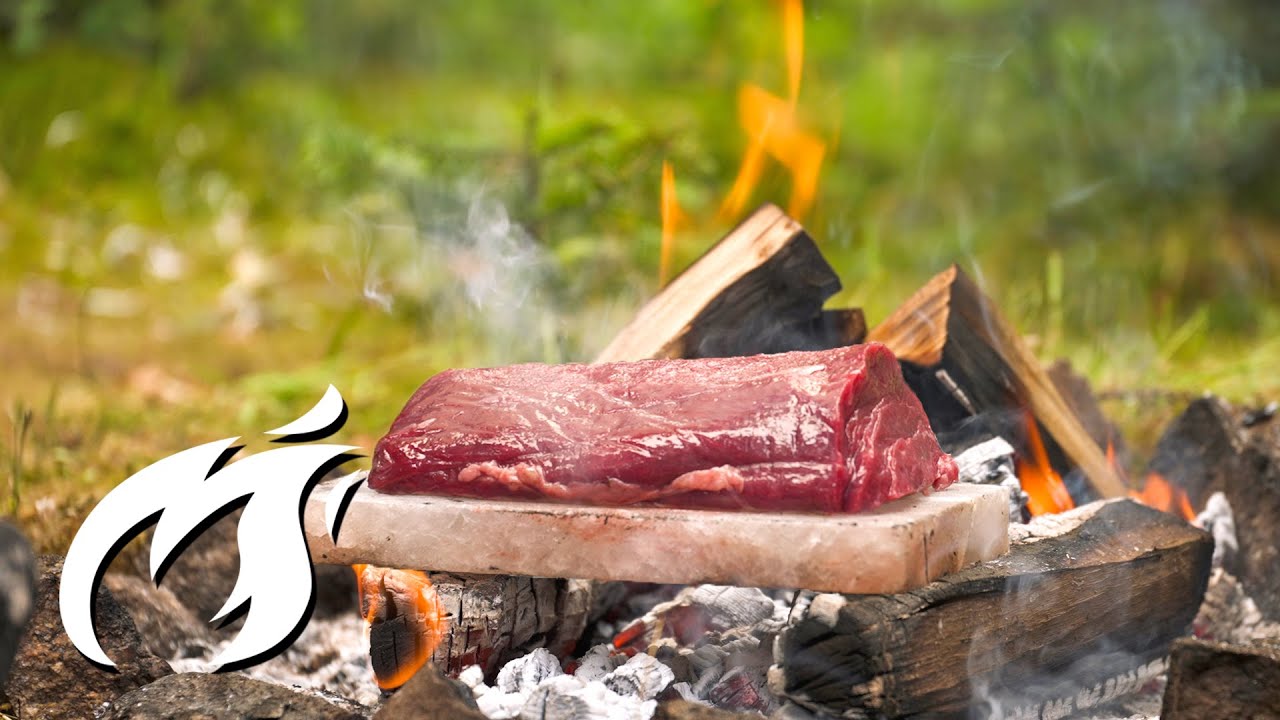 Primitive Cooking: Giant Beef Fillet Meets Fire & Salt!
