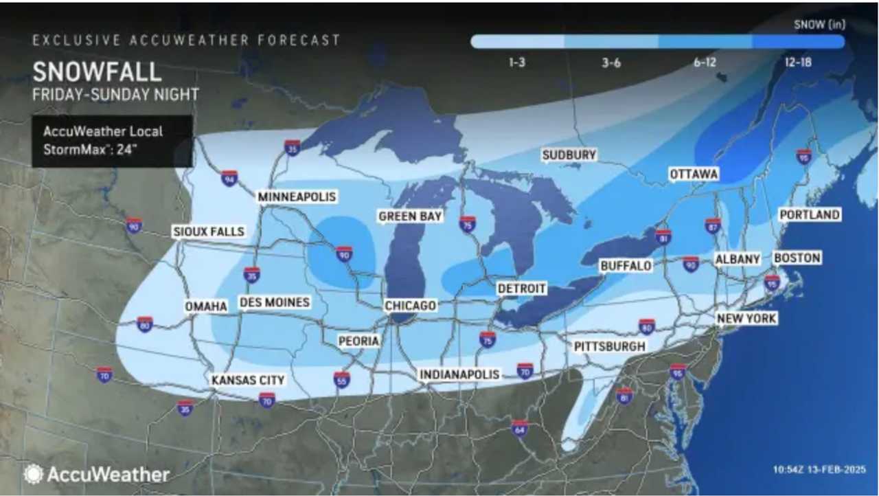 Snowfall Predictions Updated For Accumulation, Locations As Weekend ...