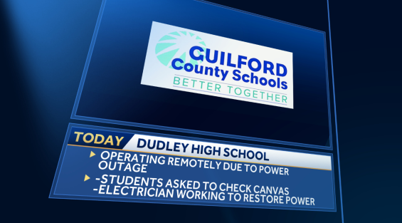 Guilford County Schools: Dudley High School operating remotely after power outage