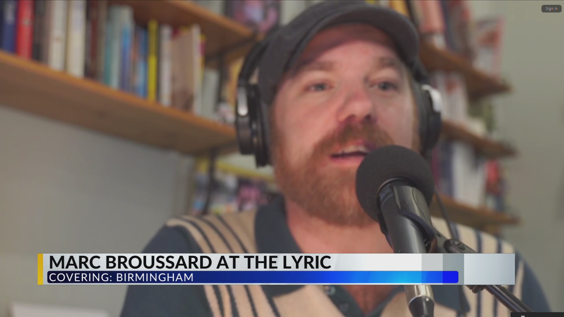 Marc Broussard performing at the Lyric Theatre Friday