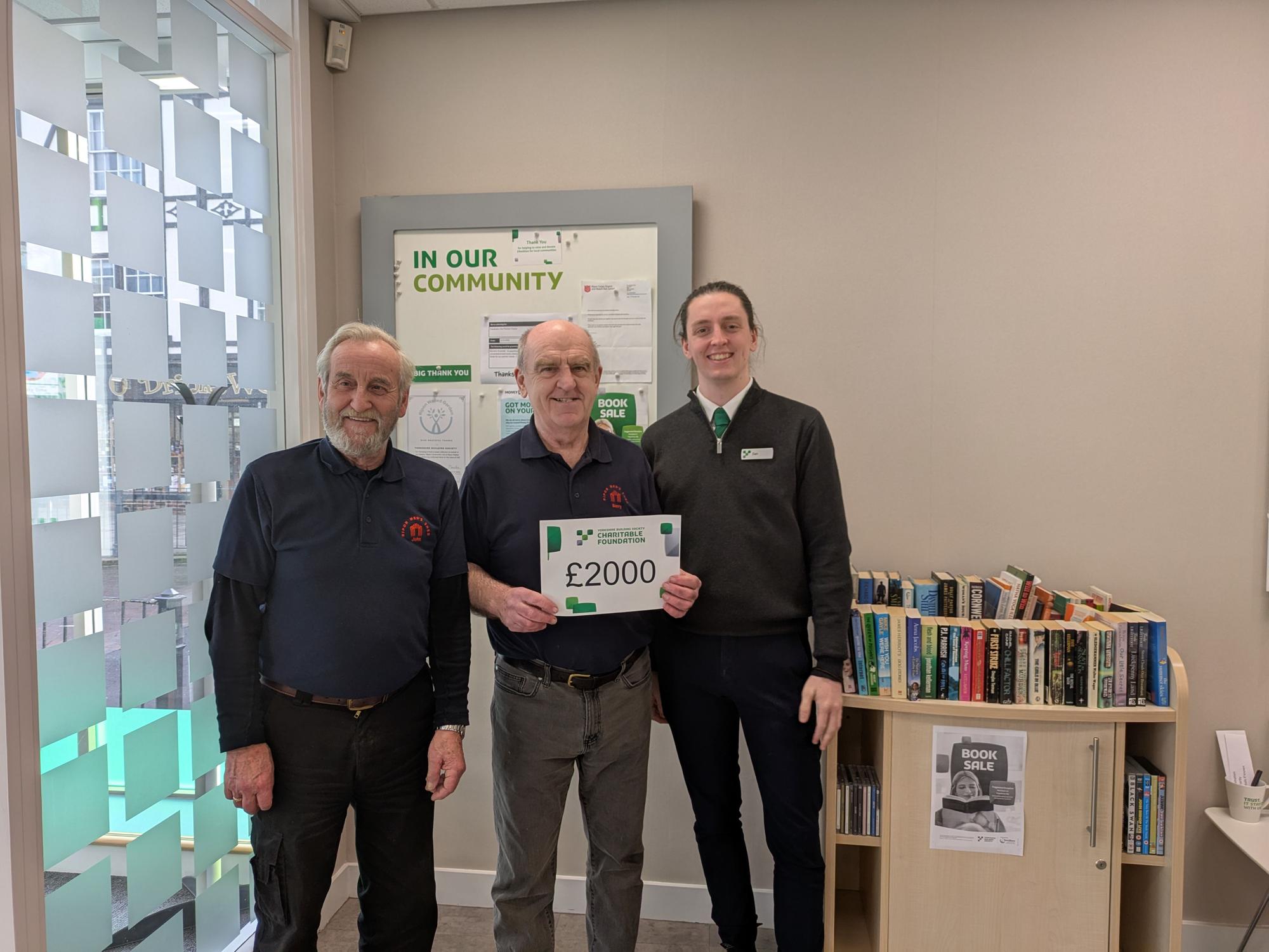Ripon Men’s Shed receives donation from Yorkshire Building Society ...
