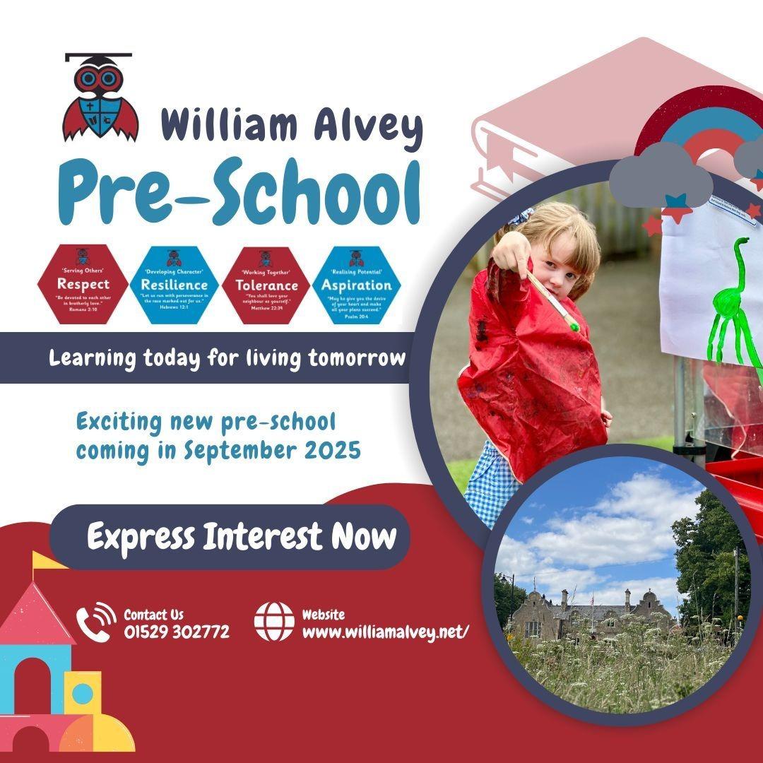 William Alvey Pre-School applications now open