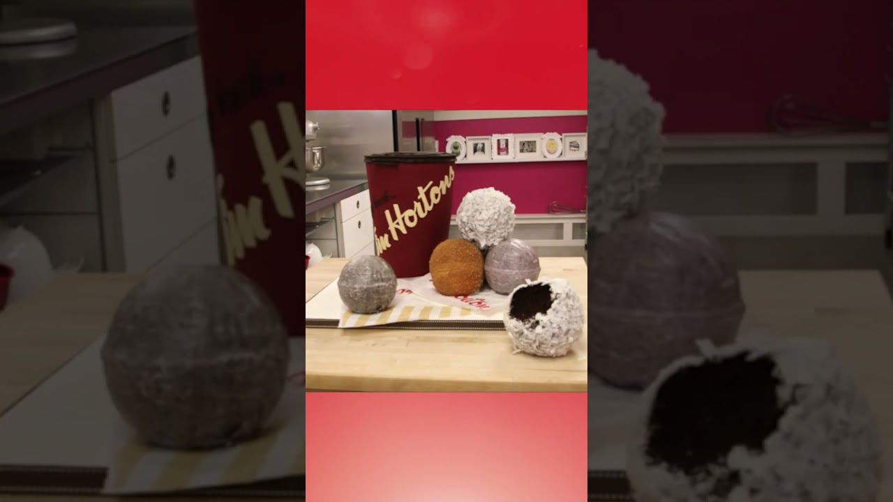 GIANT Tim Horton's Coffee Cup and TIMBITS!... MADE OF CAKE!