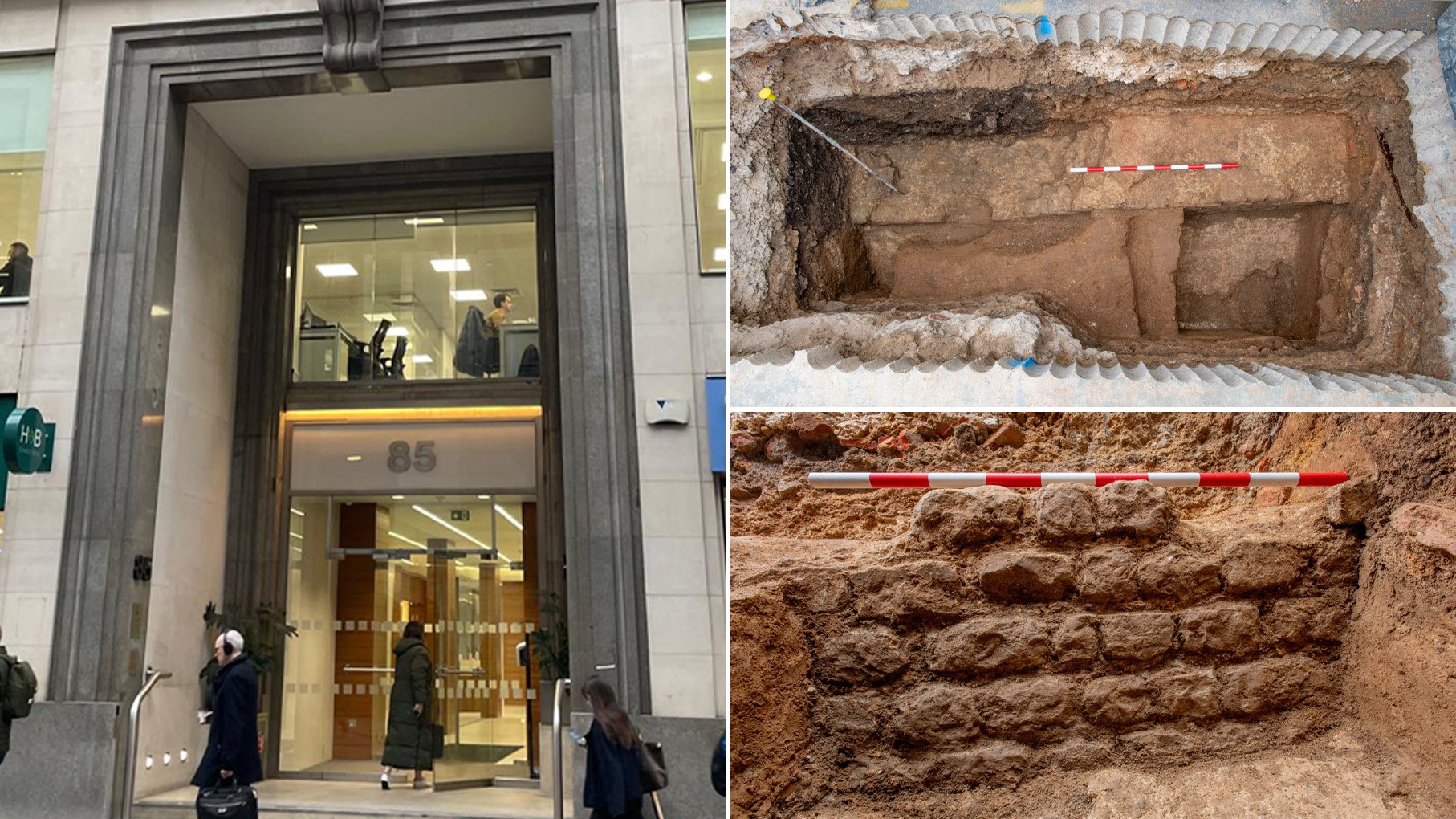 Unseen 2,000-year-old Roman ruins discovered in London office basement