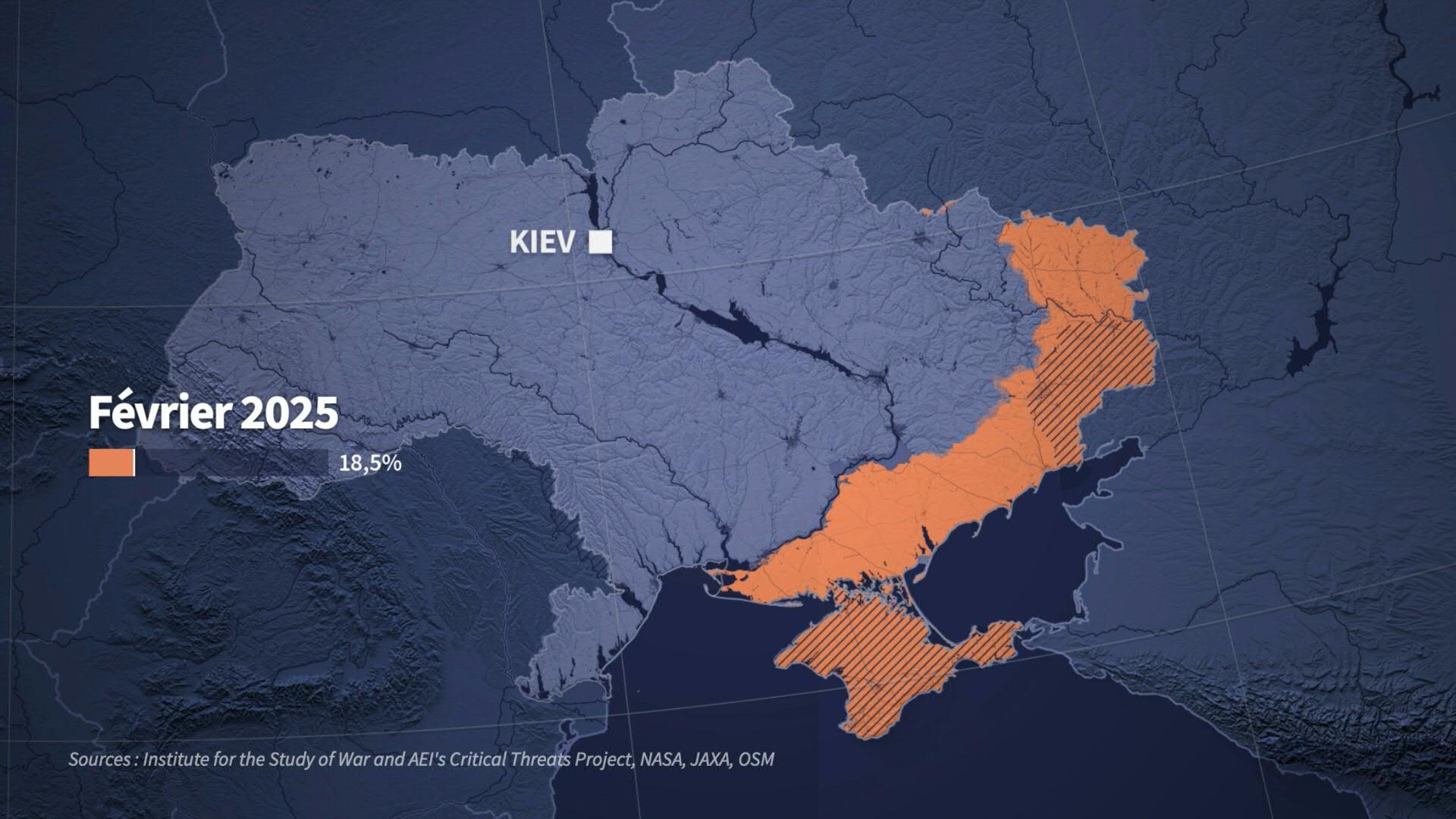 CARTE ANIMEE : évolution des positions militaires russes en Ukraine
