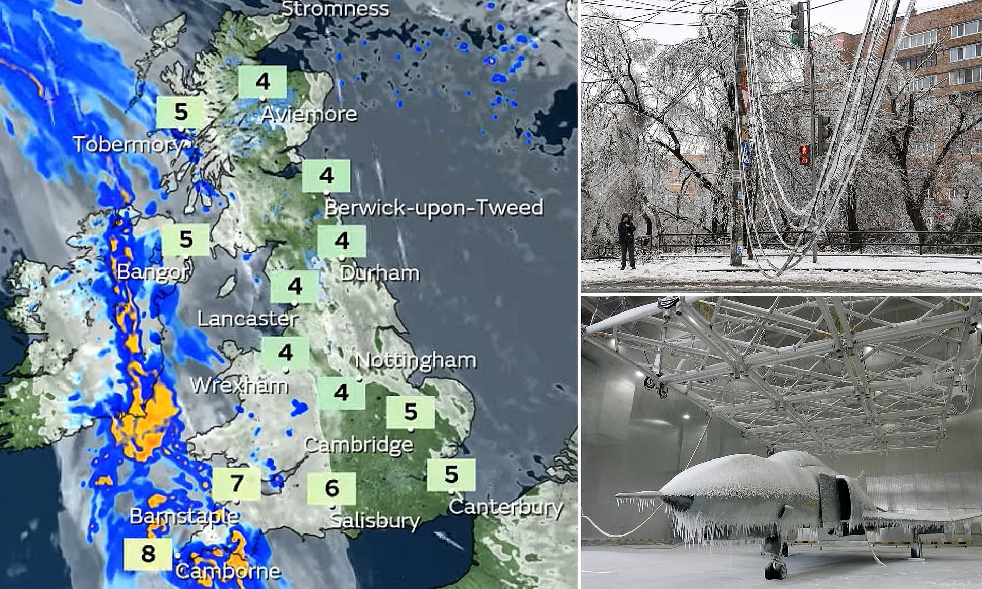 Weather maps reveal where freezing rain will fall within days