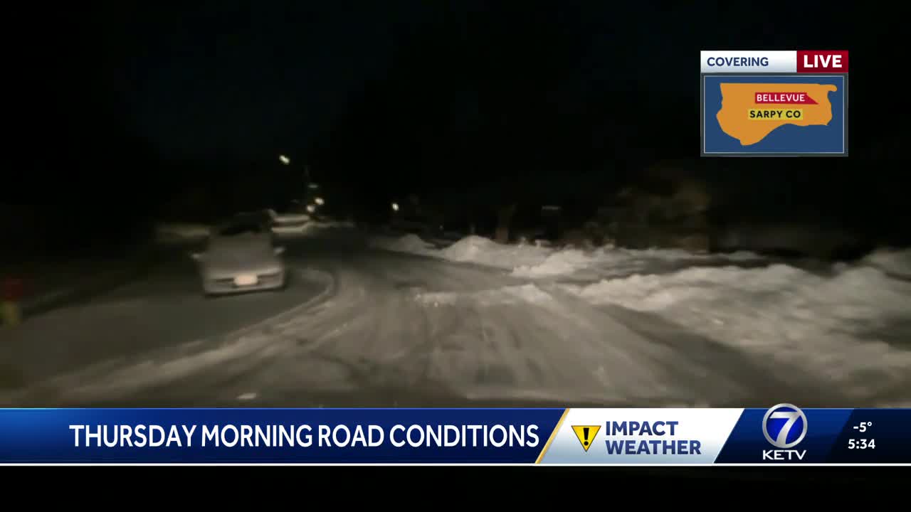 Thursday morning road conditions after 3+ inches of snow fell across ...