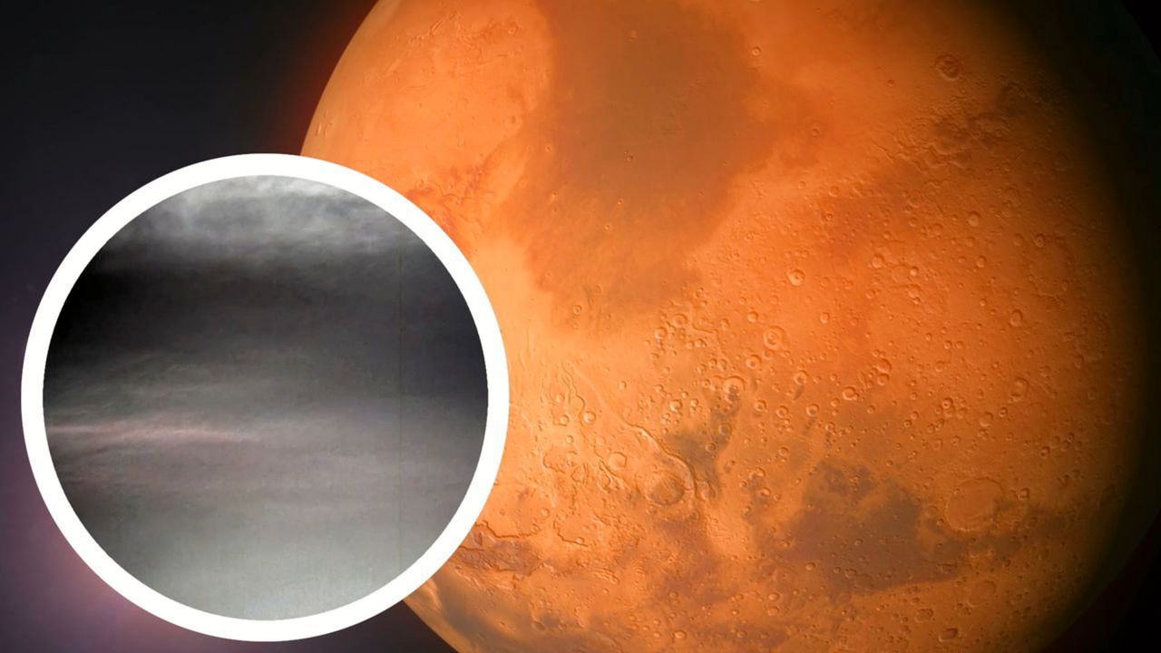 NASA rover captures mysterious colorful clouds drifting through Mars sky