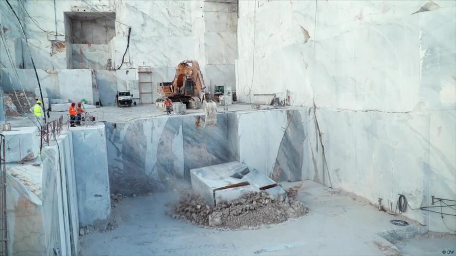 World's most precious marble mined in a Tuscan mega quarry