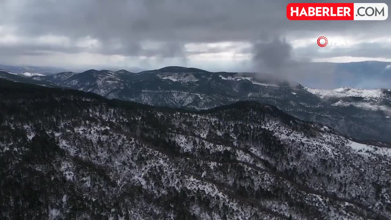 Balıkesir'de Karla Kaplı Ulus Dağı'nın Eşsiz Güzellikleri