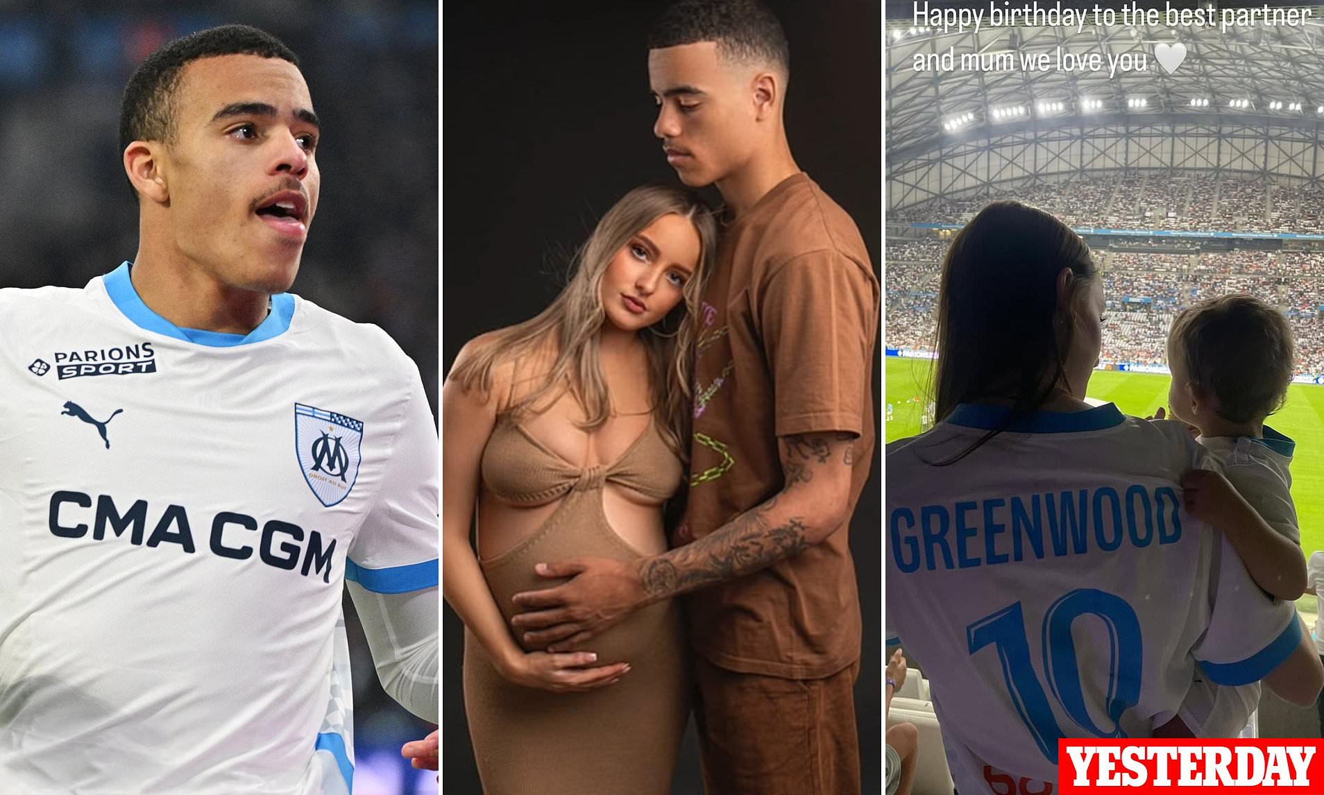 Mason Greenwood welcomes second child with partner Harriet Robson after moving to Marseille for ...
