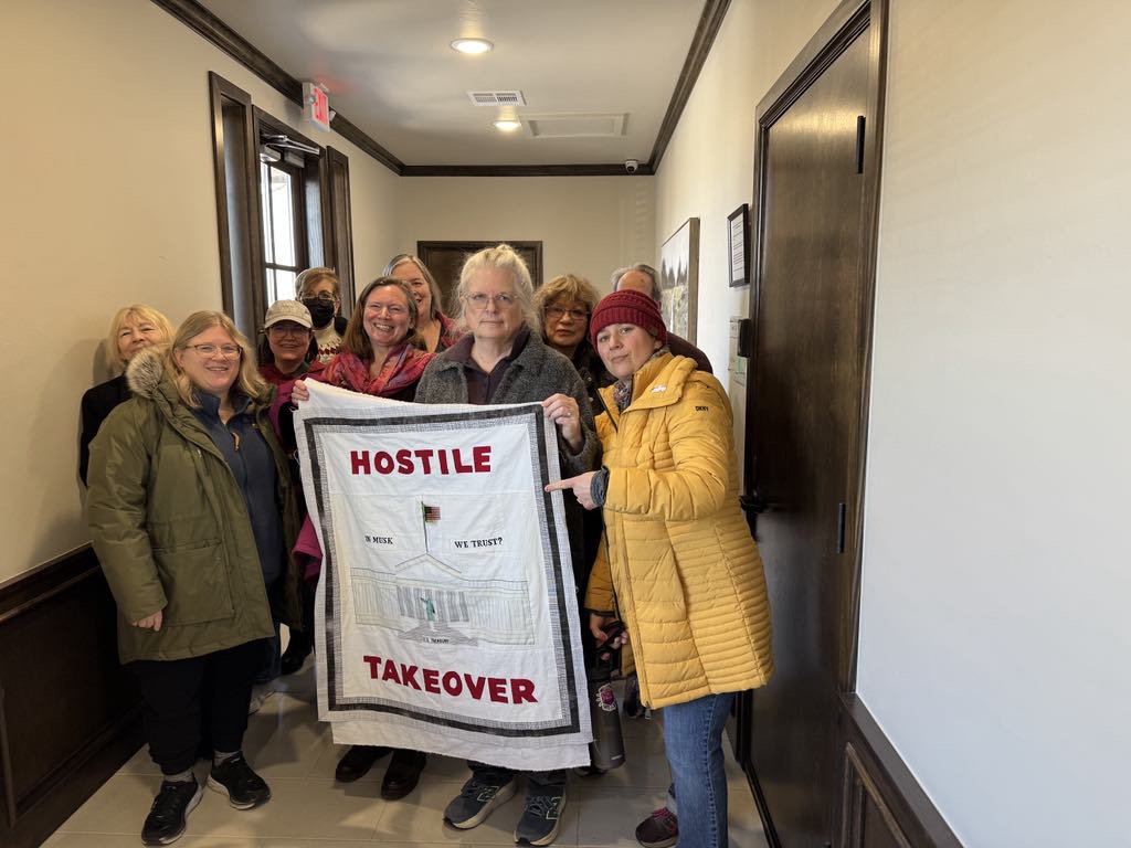 Norman residents protest Rep. Tom Cole over Elon Musk’s government ties