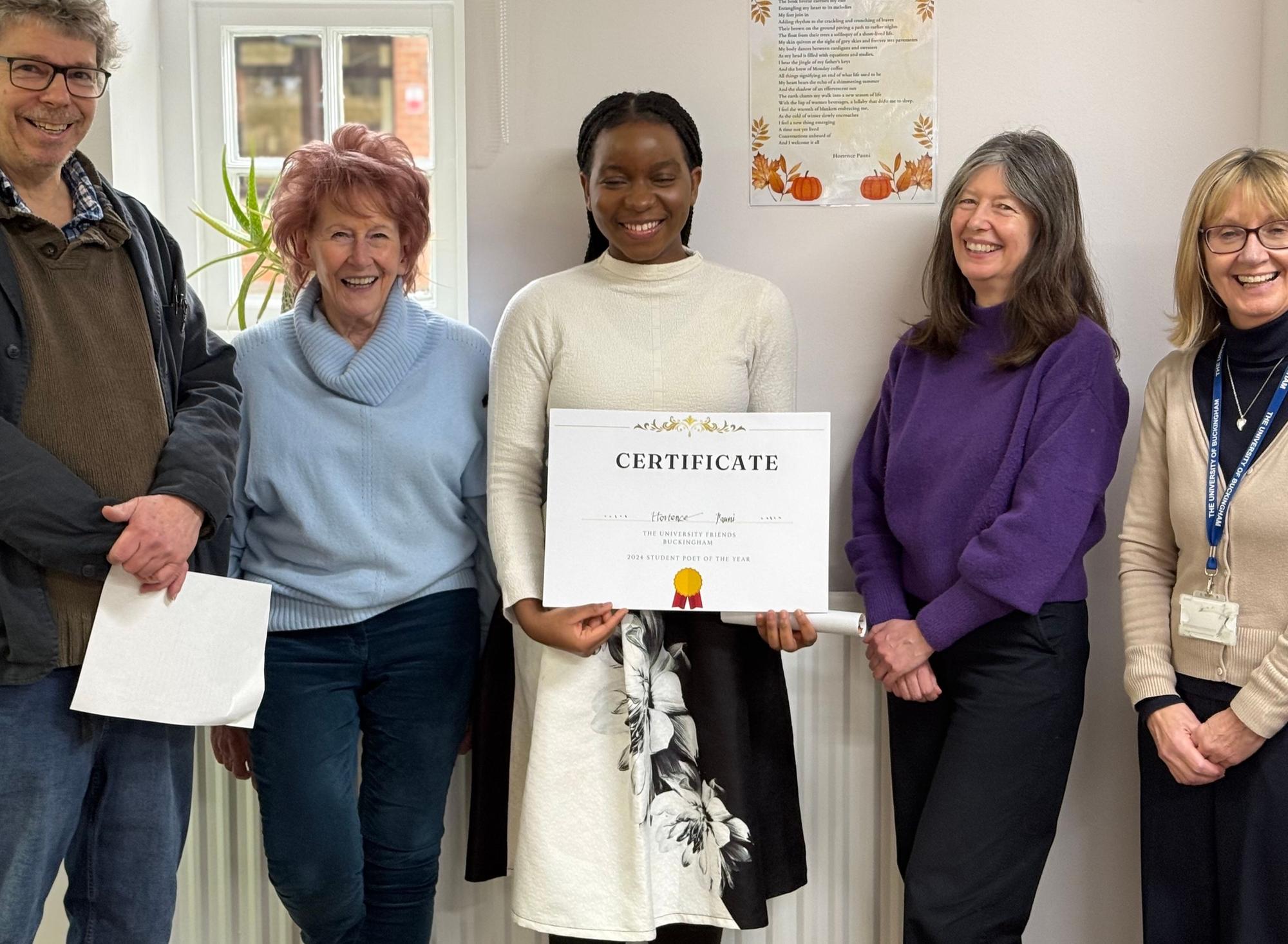 Hortence wins student poet of the year competition