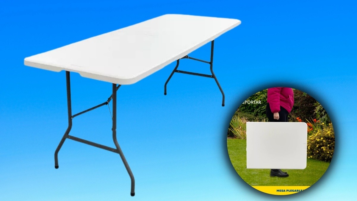 Tablón plegable estilo portafolio marca Curoy de 2.40 metros a MITAD DE ...