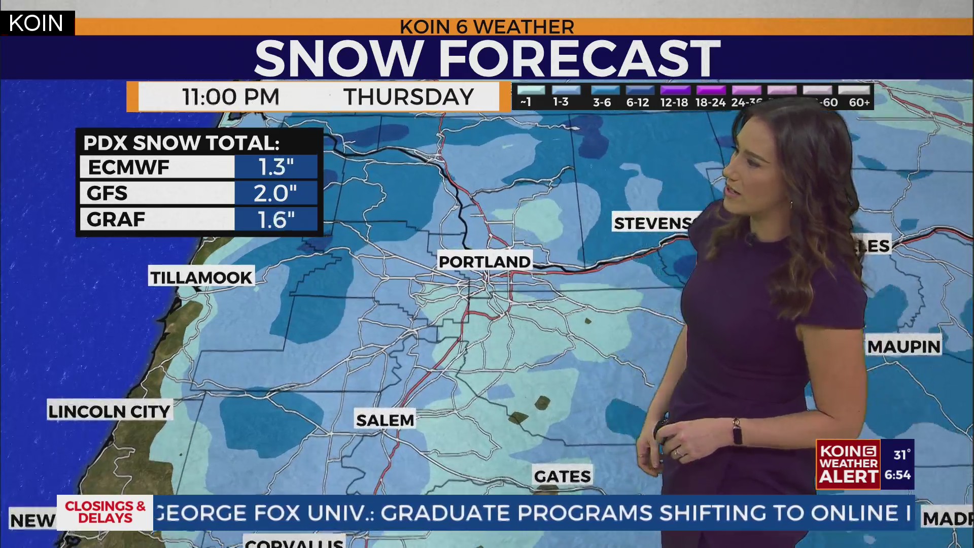 Thursday Morning Portland Snow & Ice Update