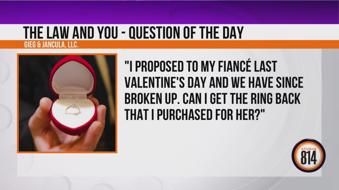 The Law and You: Can you get the engagement ring back if the wedding ...
