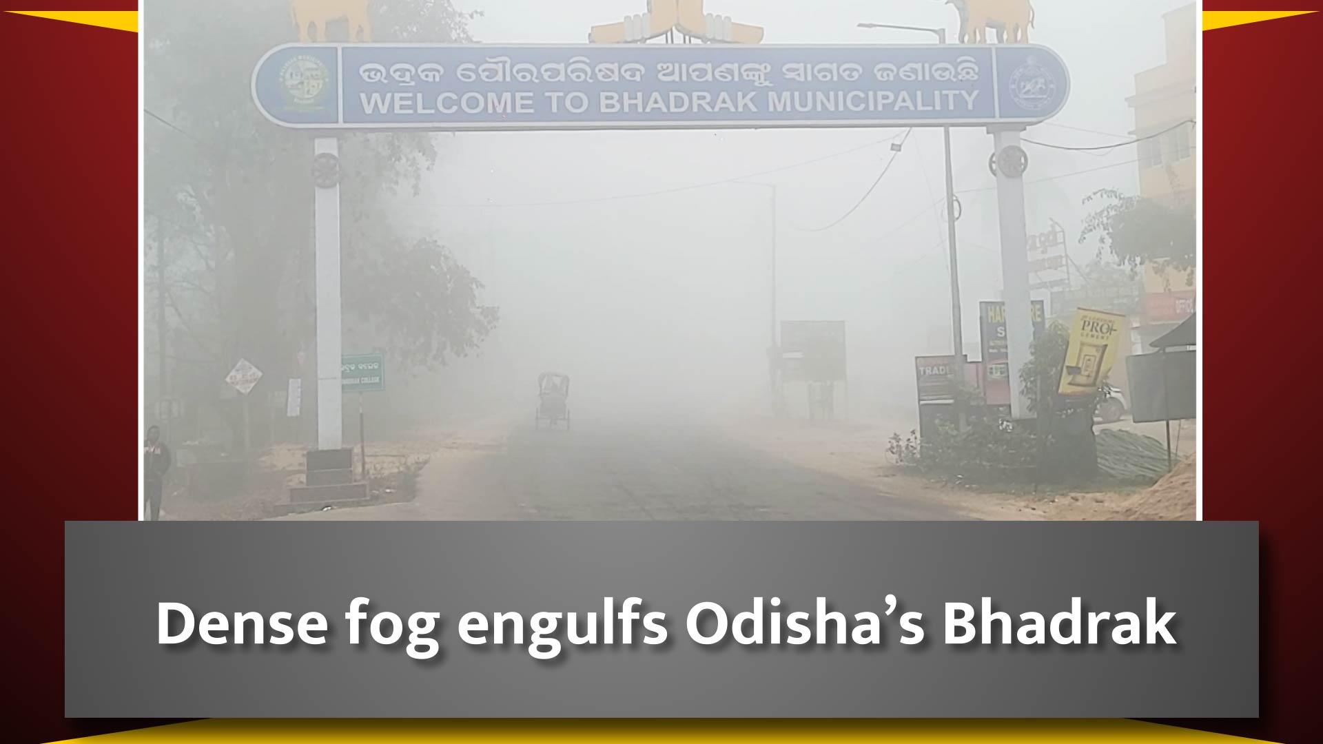Dense fog engulfs Odisha’s Bhadrak