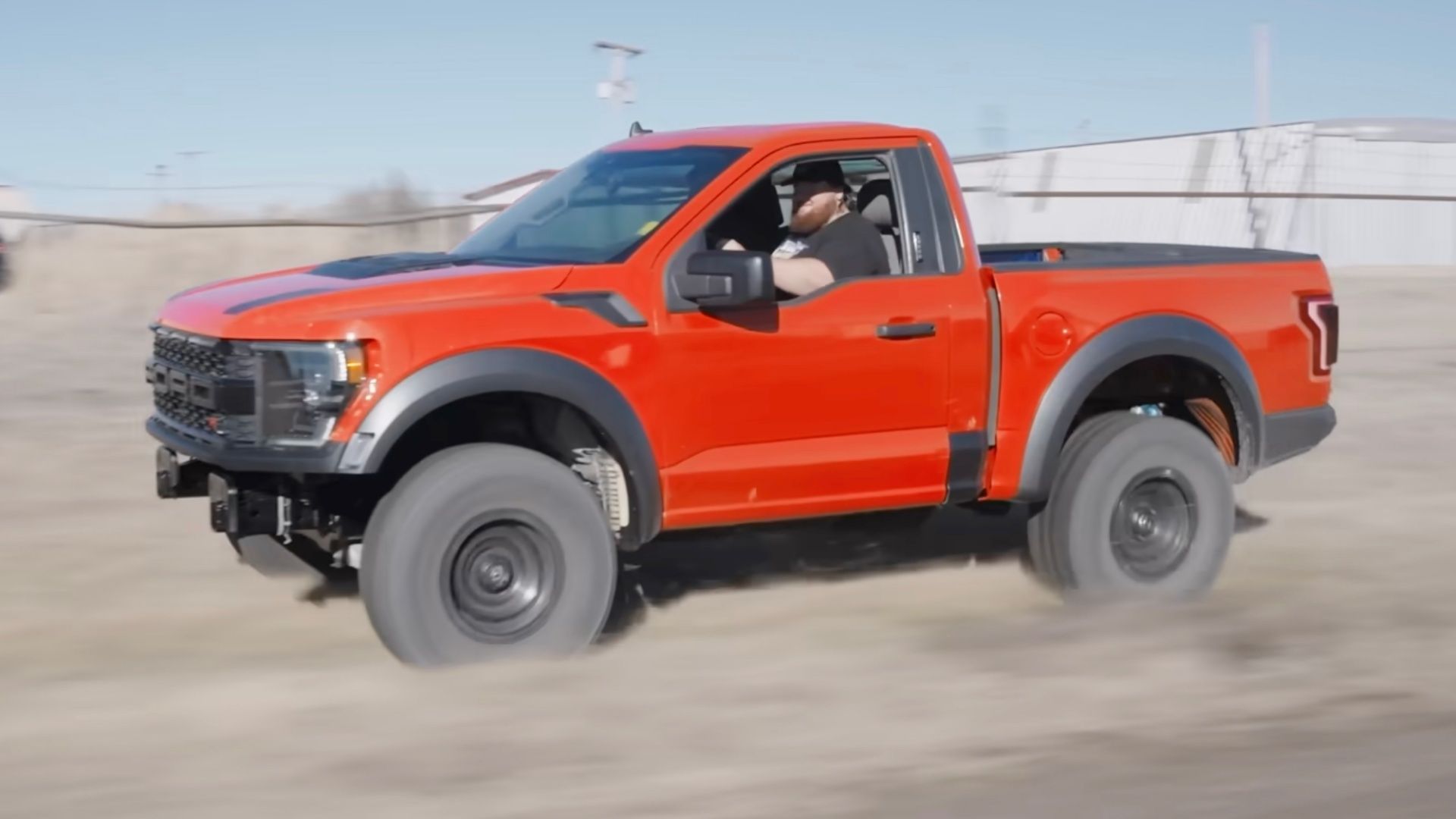 Watch A Custom Ford F-150 Raptor R Two-Door Come Together, Then Go Jumping