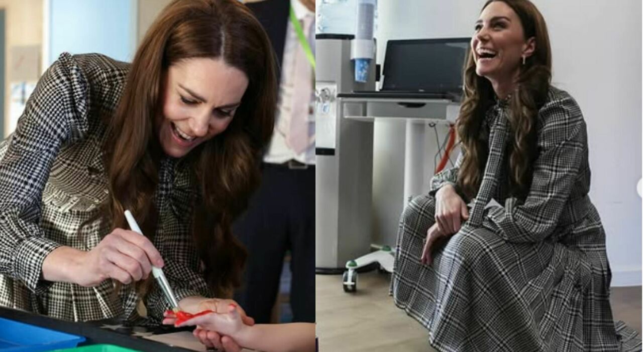 Kate Middleton, regina del riciclo: l'abito di Zara da 19 euro per la sua visita ai bimbi in ...