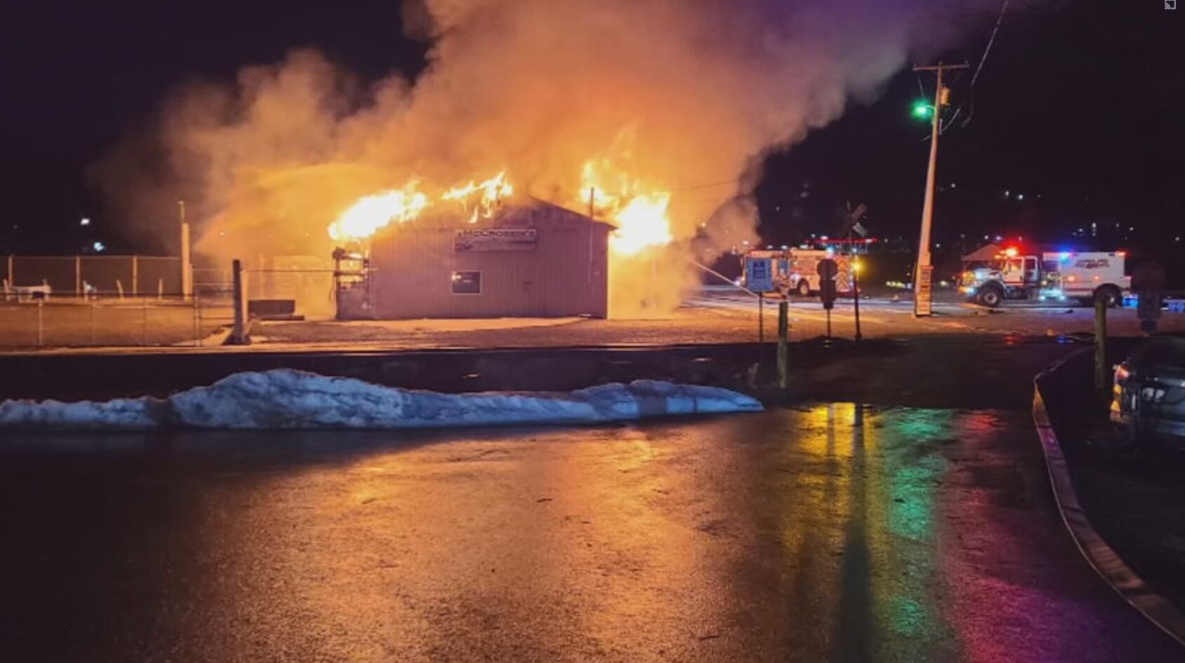 Massive marina fire breaks out along Mon River in Forward Township