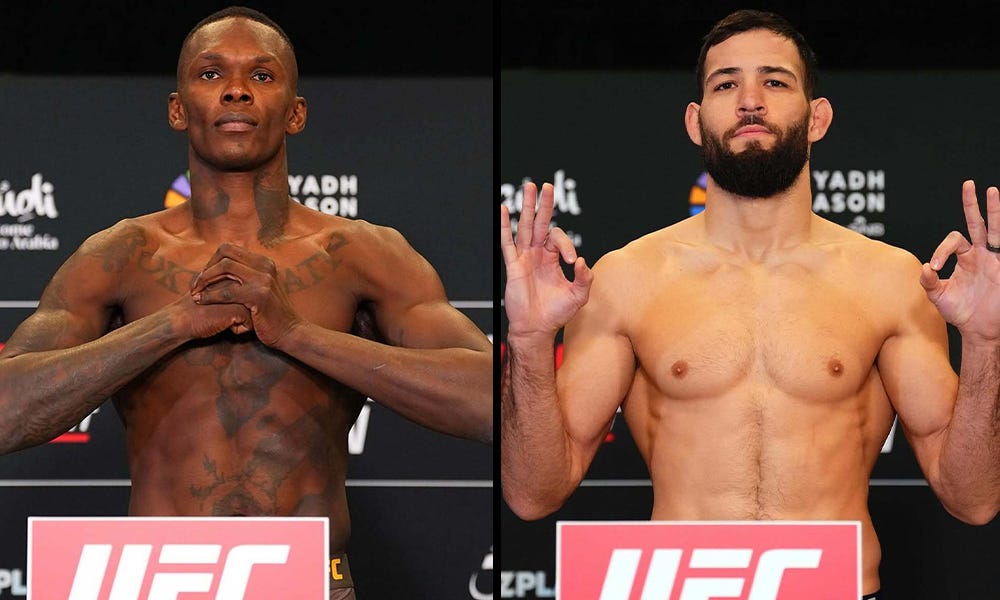 UFC Fight Night 250 weigh-in results: Adesanya vs. Imavov card official ...