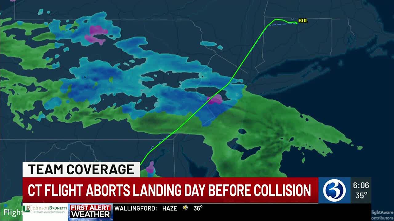 Flight from Bradley aborts landing in DC after helicopter warning