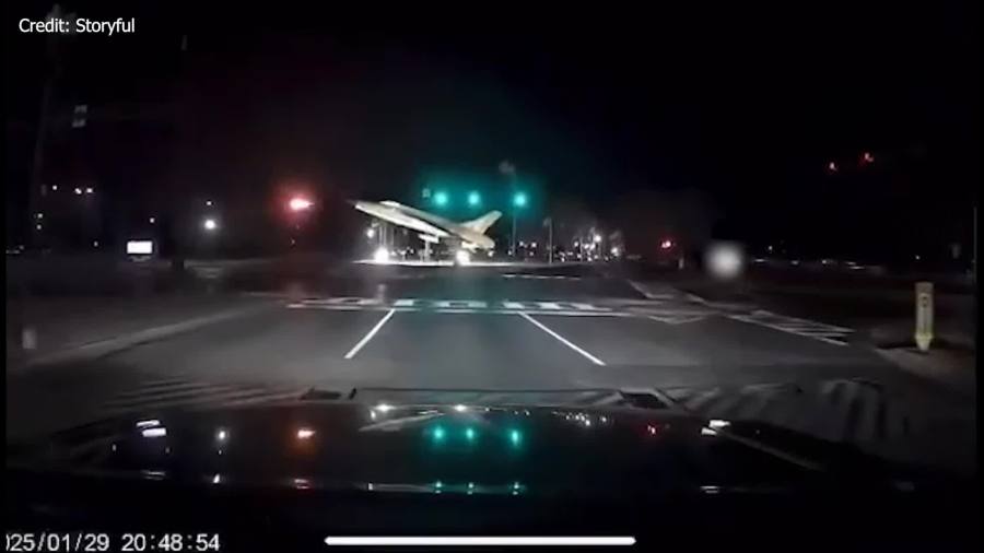 WATCH: Dashcam footage shows AA plane, helicopter colliding mid-air in DC