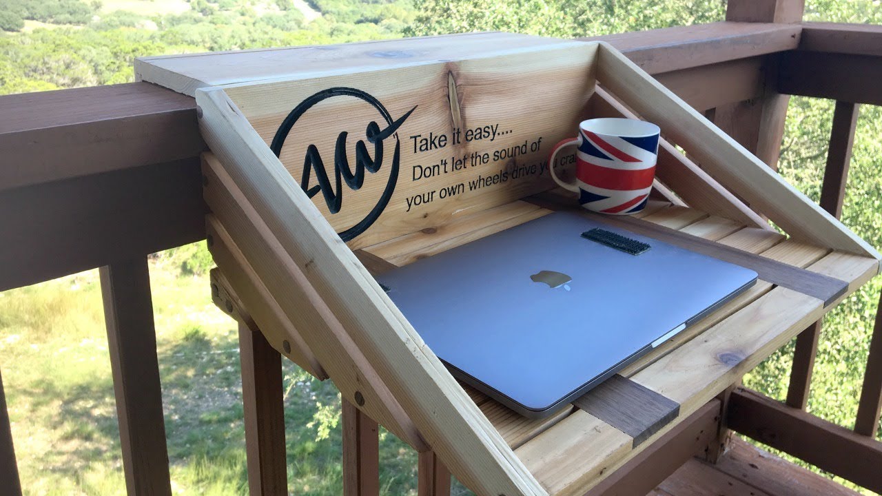 Build a Balcony Desk That Hangs on Any Railing