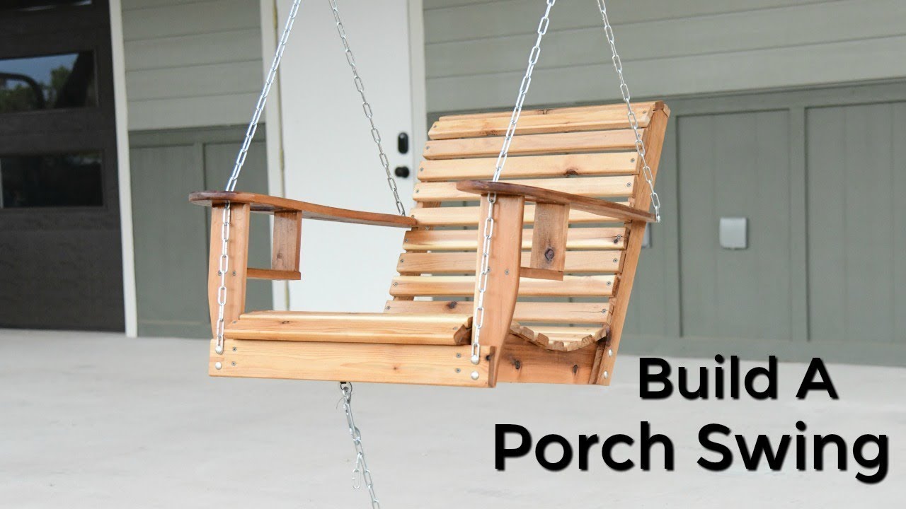 Build a single seater porch swing for small spaces