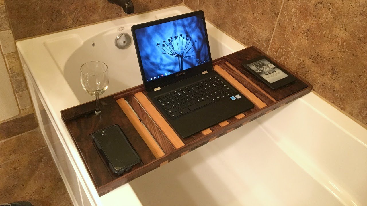 A Handmade Walnut Bath Caddy That Elevates Any Bathroom