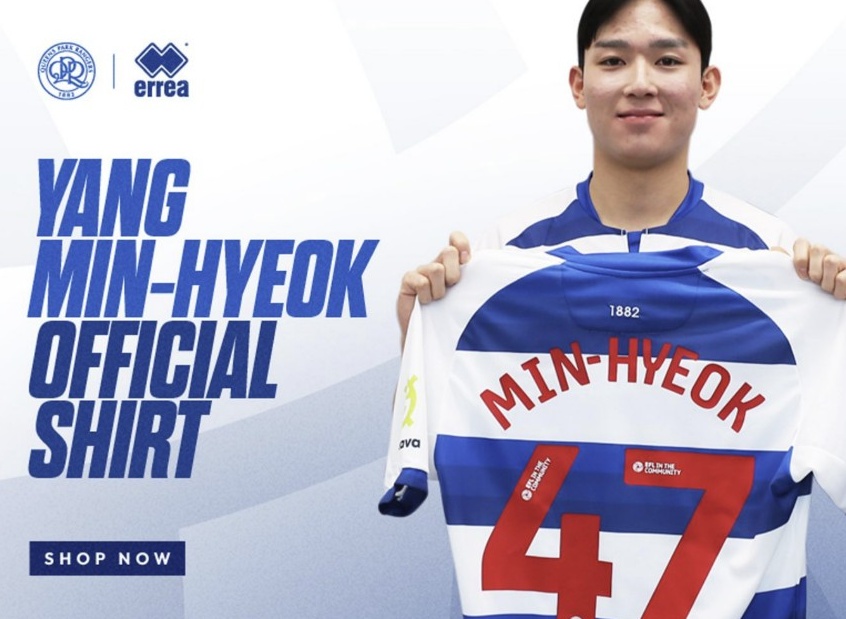 '토트넘은 하지마!' QPR, 양민혁 마케팅 벌써 시동…'YANG 47번 유니폼' 판매 시작→2일 데뷔전 치르나
