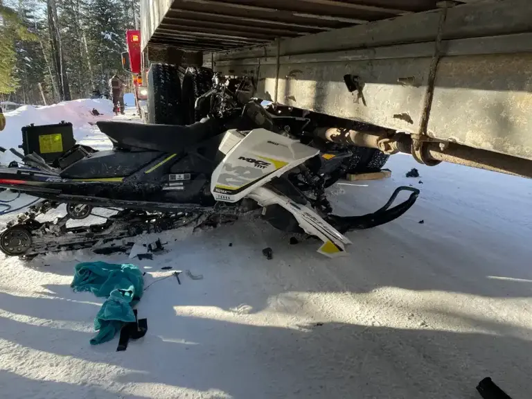 Man killed after crashing snowmobile into tractor-trailer in Maine