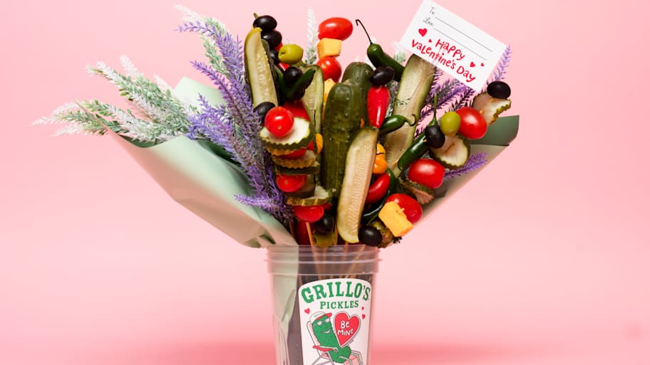 Forget the roses, gift your Valentine a Grillo's Pickles Pickle Bouquet