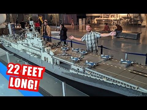 Huge LEGO WWII Aircraft Carrier USS Intrepid with 250,000 Pieces